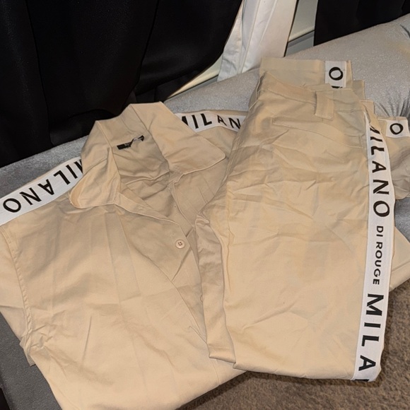 Milano Di Rouge | Pants | Milano Di Rouge Tan Outfit | Poshmark